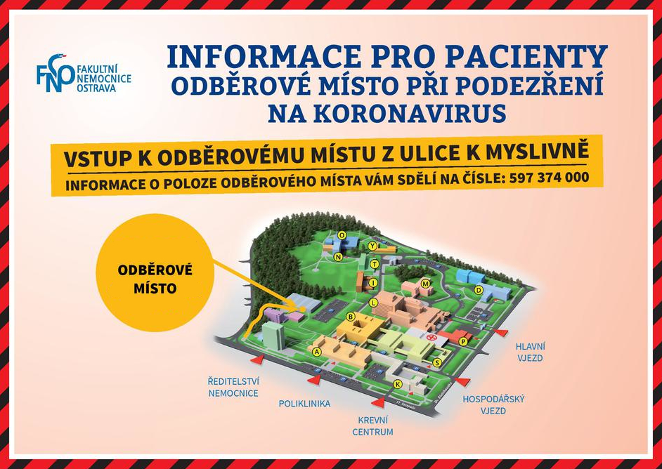 Odběrová místa - Covid centrum FN Ostrava